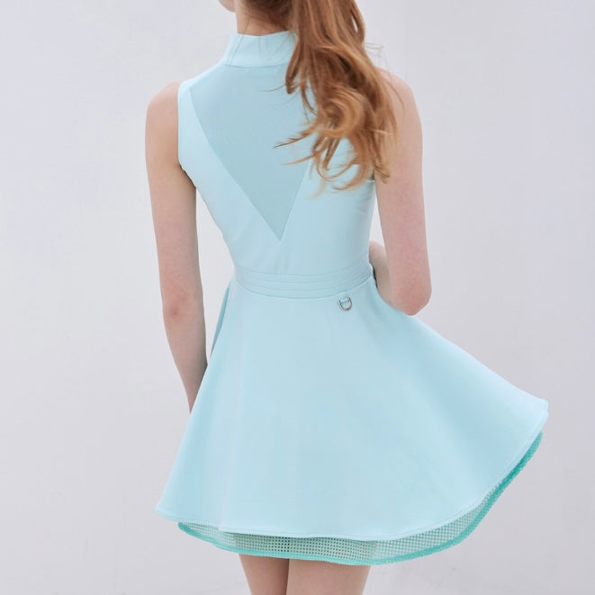 Mint Zipper Double Flared One-Piece – KOODSHOT