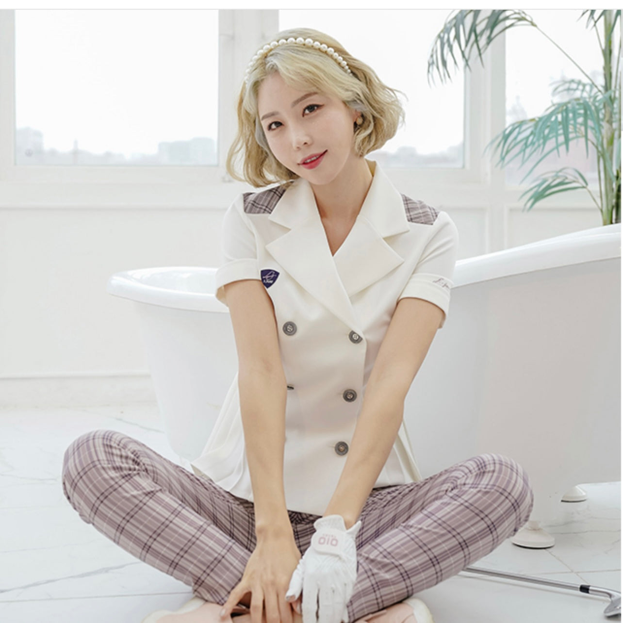 Light Pink Girlish Check Pants – KOODSHOT